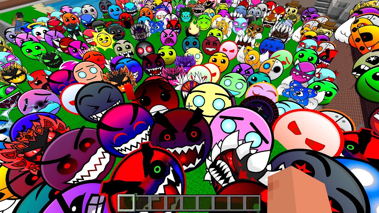 Geometry Dash Lobotomy Dash Nextbots Family Chase me in Minecraft PE ...