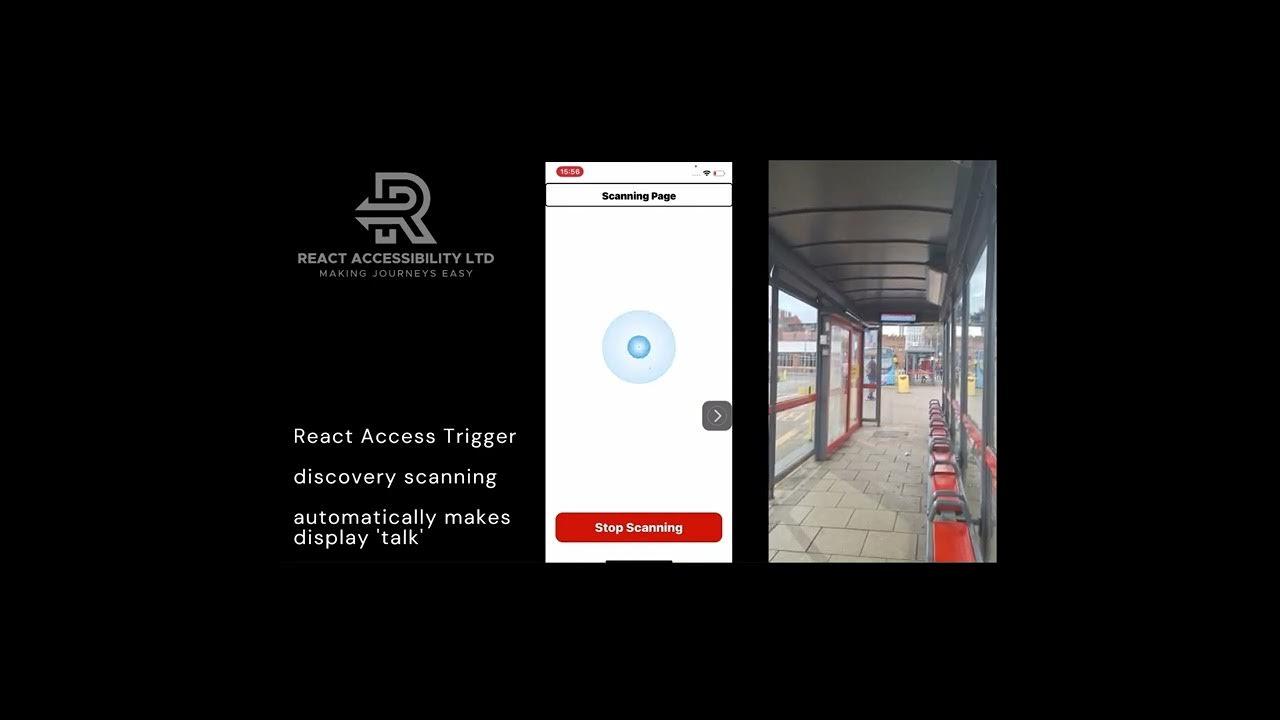 React Access Trigger APP discovery & normal scanning for accessible audio 'sitting down' - YouTube