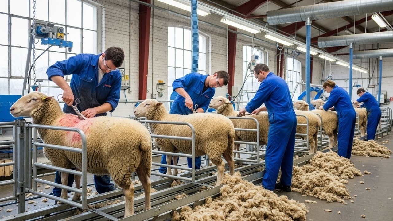 Inside the sheep wool Factory: How sheep wool Becomes a $ 10,000 Lux ...