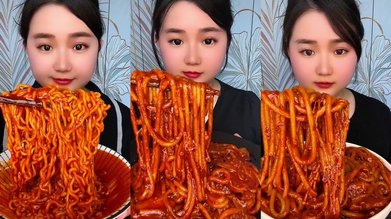 ASMR MUKBANG / Eating Food Noodles Chinese Flavors Spicy Very Yummy ...