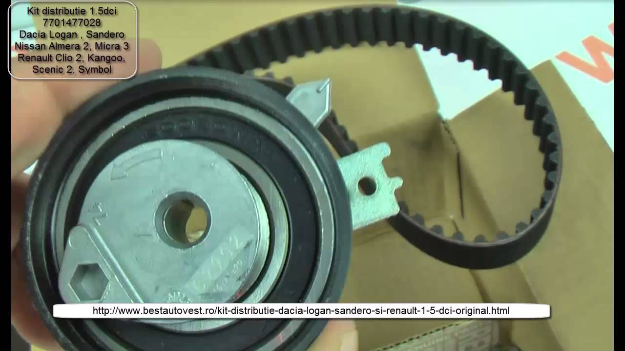Kit distributie Logan 1.5dci 7701477028 Original Dacia Renault - YouTube