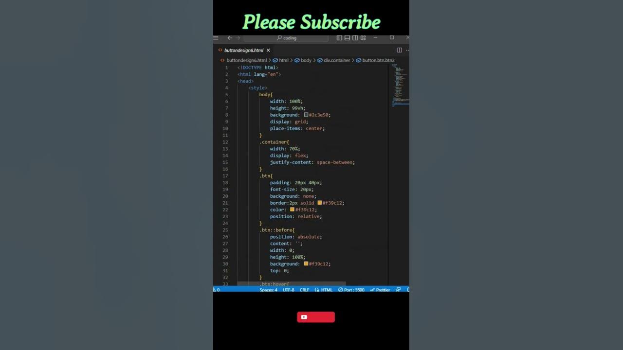 Awesome Css Button Design Pure Html Css Css Css3 Shorts Short Youtube
