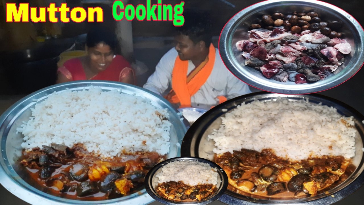 eating show | mutton cooking | mutton pachauni curry with rice eating ...