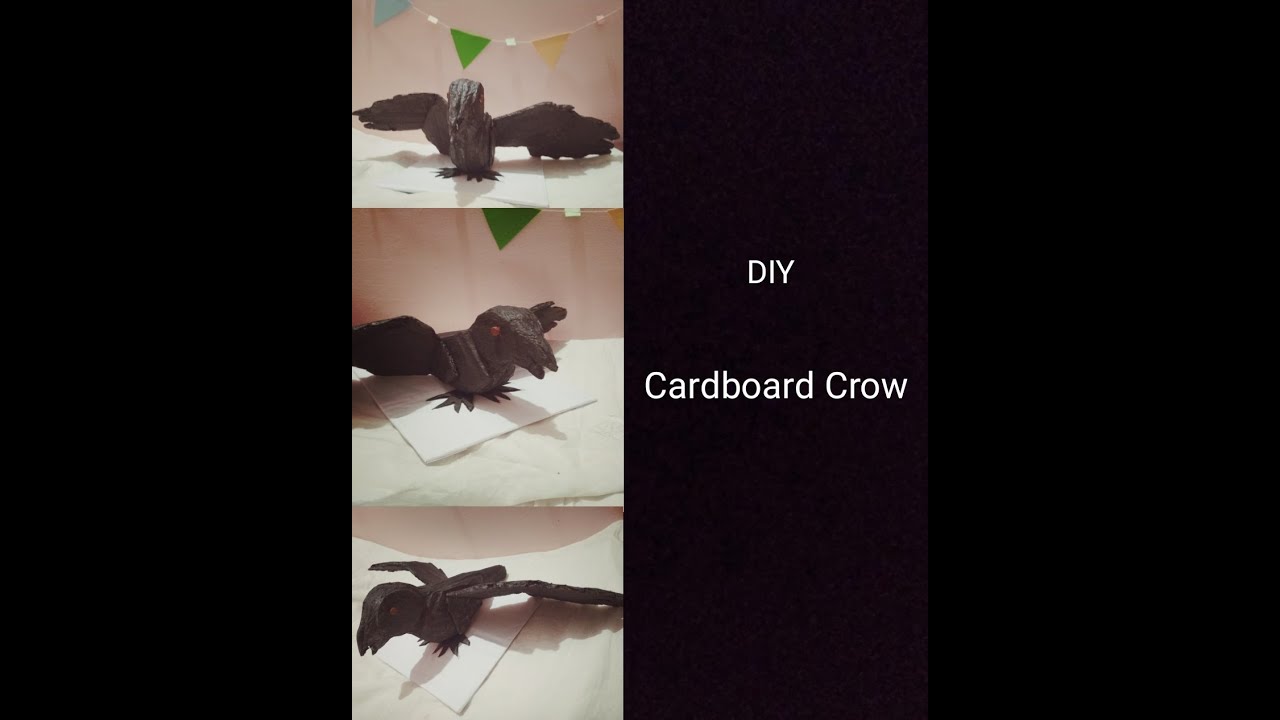 Cardboard Crow | Cardboard Craft | Waste Material Craft | Home Decor ...