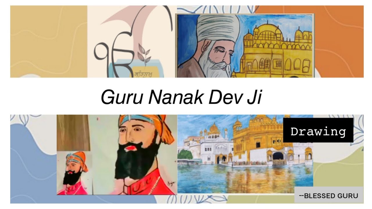 How to draw Guru Nanak Dev Ji ? | Guru nanak dev ji drawing for ...
