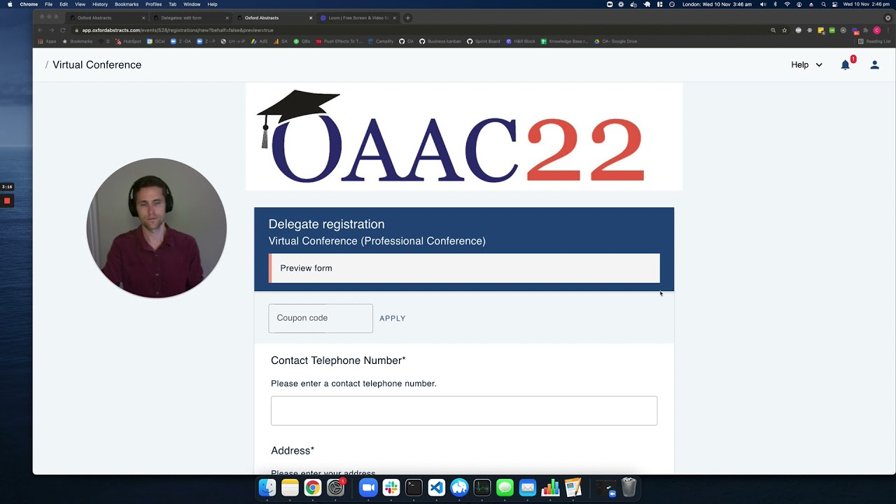 Registration form question types - YouTube