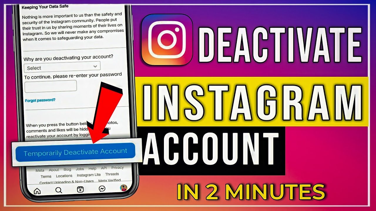 How To Deactivate Instagram Account | Instagram Account Deactivate ...