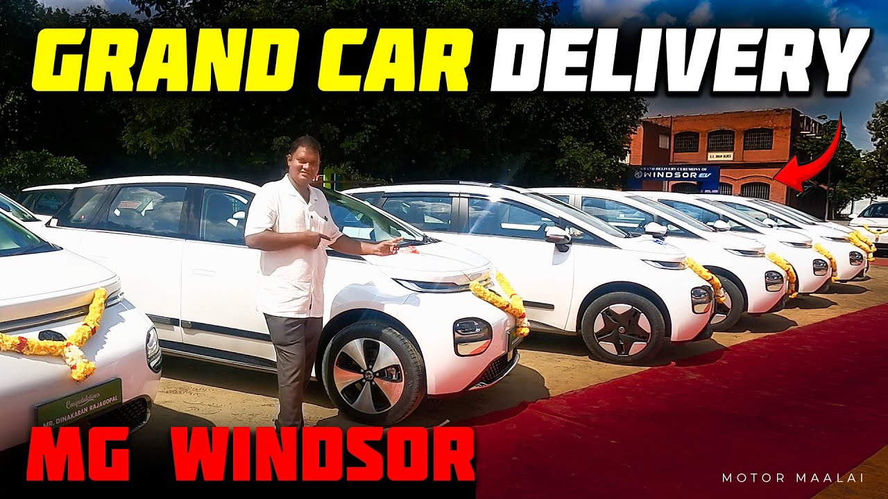 Biggest EV Car Delivery Event - Mass Delivery of MG Windsor @ Chennai ...