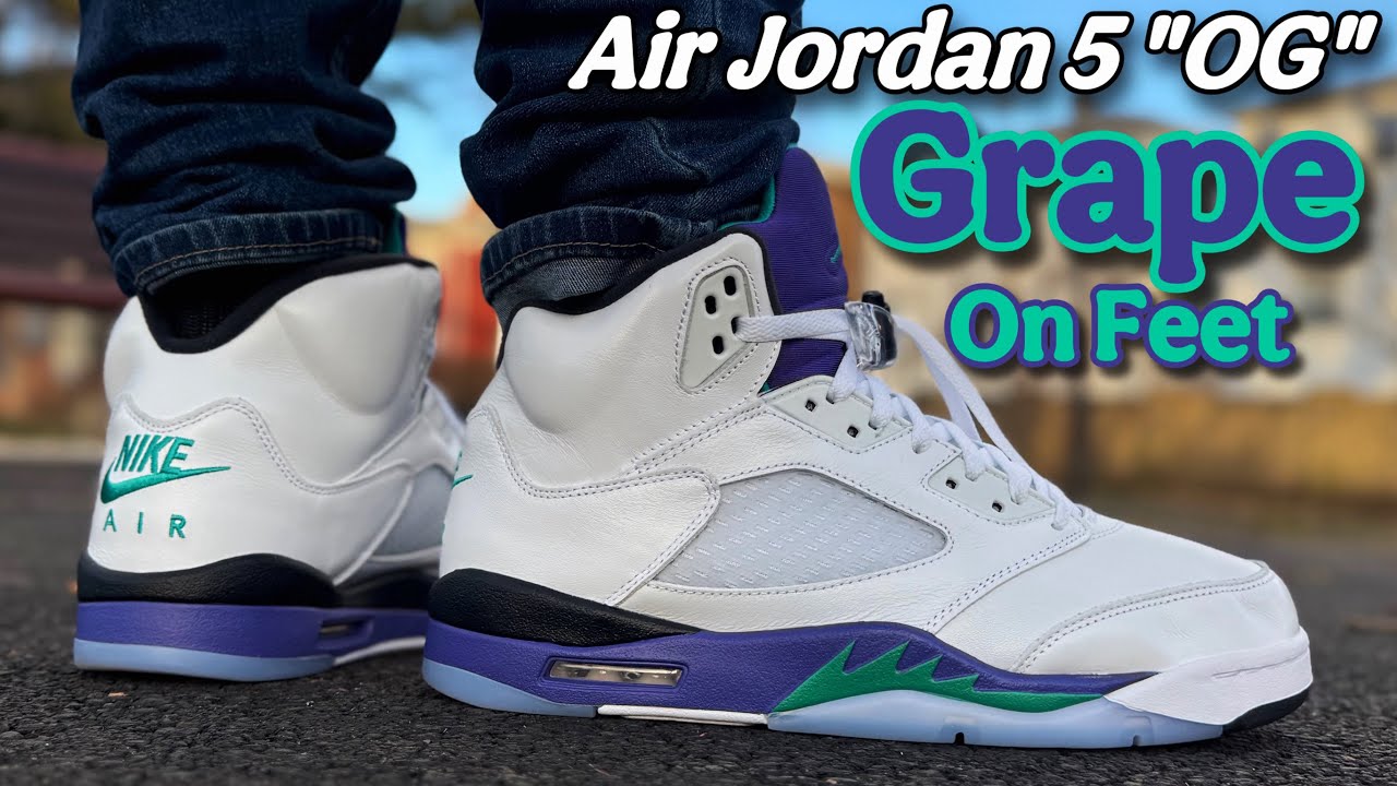 Jordan 5 OG Grape 🍇 On Feet (2025) - YouTube