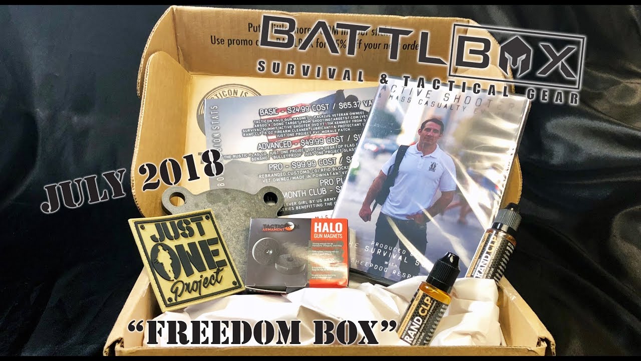BattlBox Basic Unboxing : July 2018 : Freedom Box : Mission 41 ...