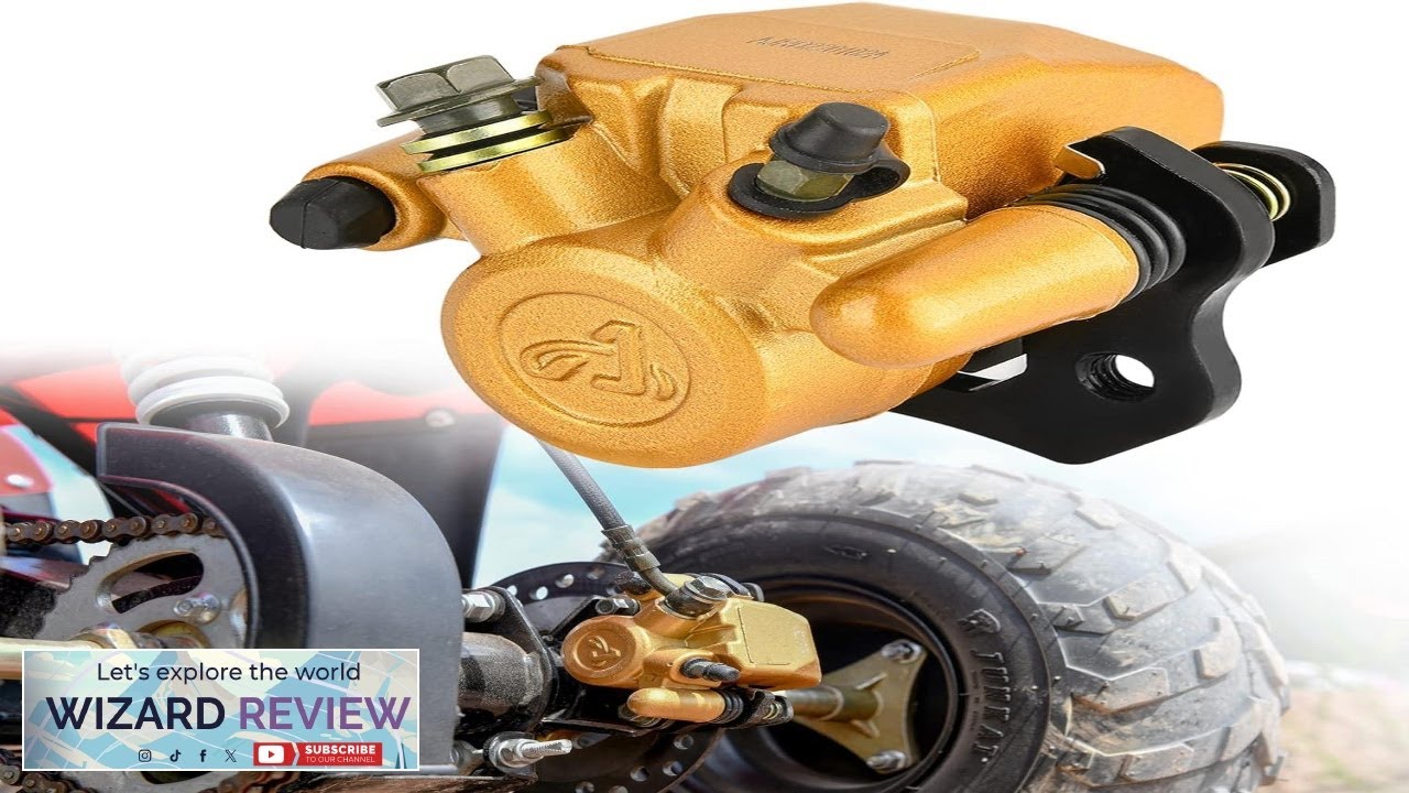 RUTU Rear Brake Caliper Go Kart Brake Kit with Brake Pads Review - YouTube