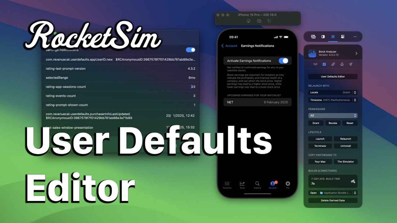 User Defaults Editor - Monitor and edit User Defaults in Xcode's Simulator - YouTube
