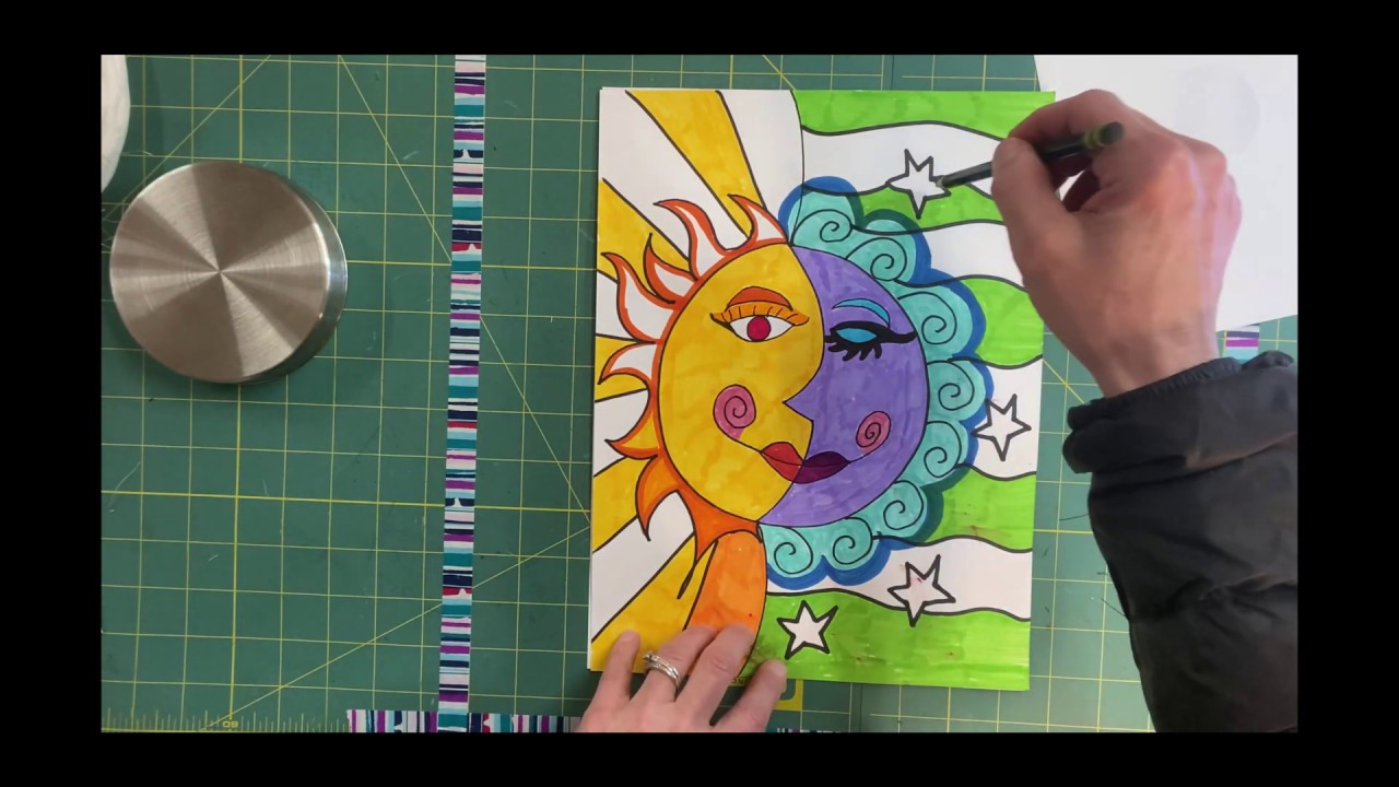 How to Draw a Metepec Sun/Moon Lesson - YouTube