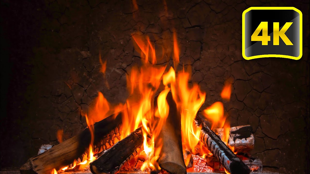 Relaxing Fireplace for Sleep, Relaxation, Study | Cozy Fireplace 4K 12 ...