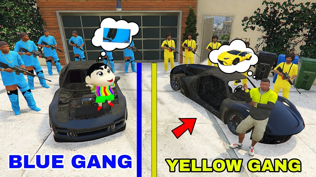 Gta 5 Yellow Gang VS Blue Gang Super Car Design Challenge - YouTube