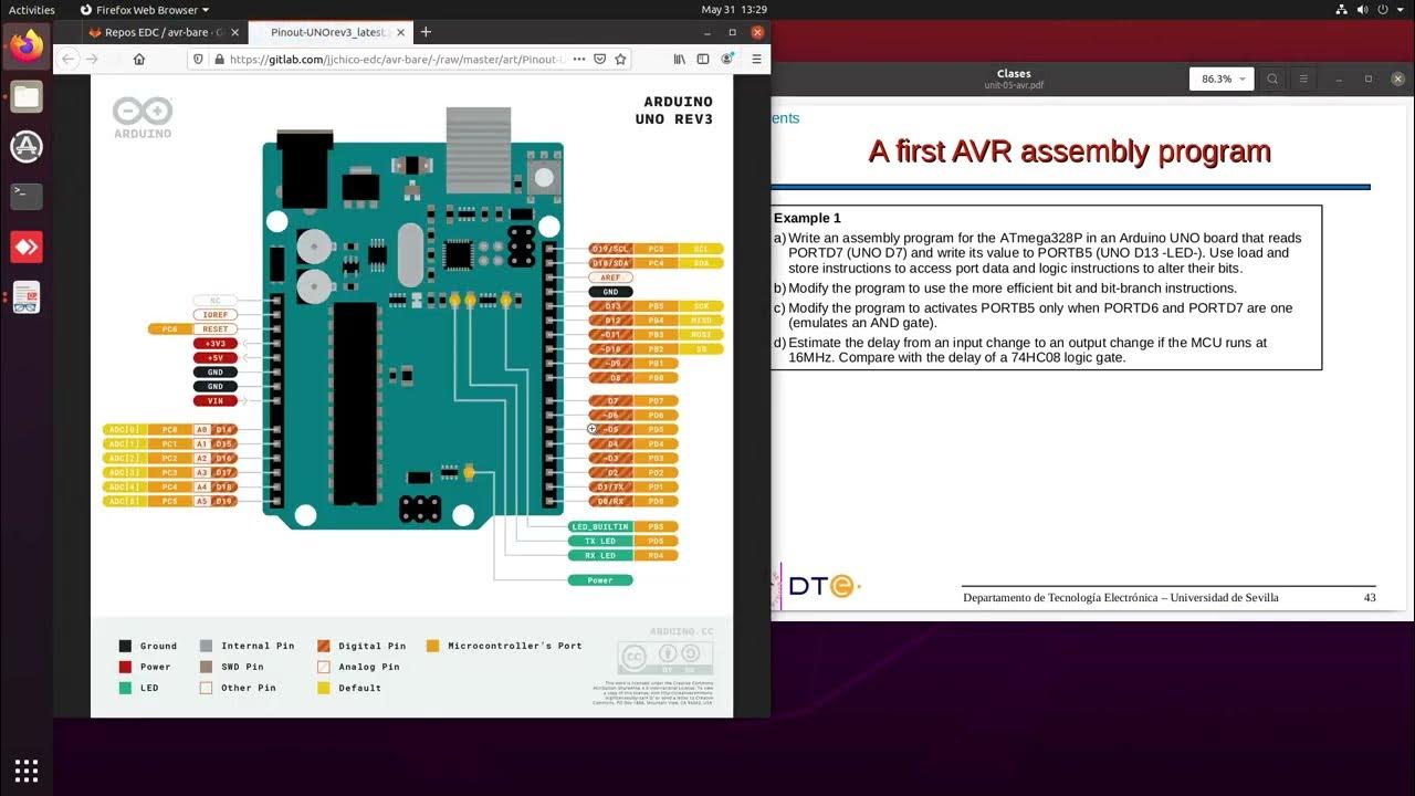 Basic AVR assembly programming in Linux - YouTube