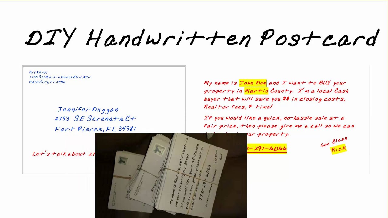 Handwritten Postcard - YouTube