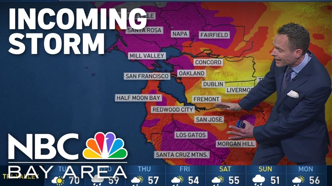 Forecast: Timeline on two storms to bring heavy Bay Area rain - YouTube