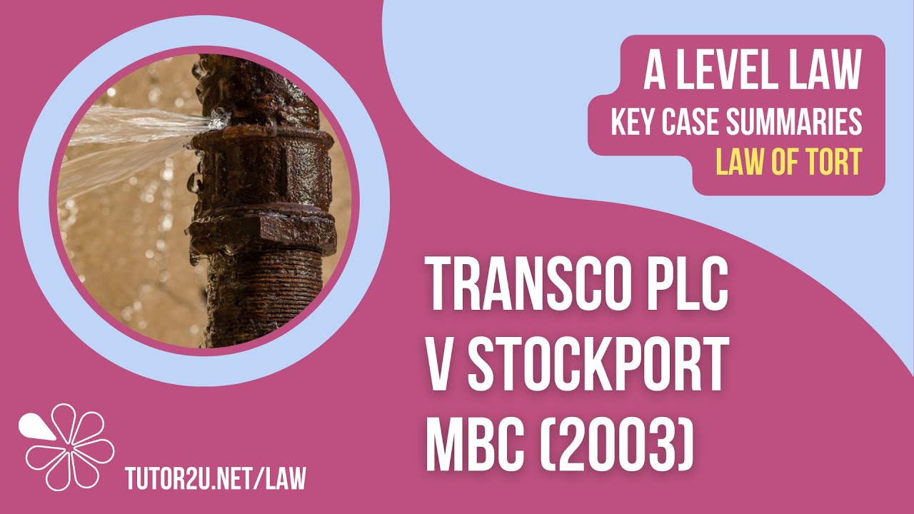 Transco PLC v Stockport MBC (2003) | A-Level Law | Key Case Summaries ...