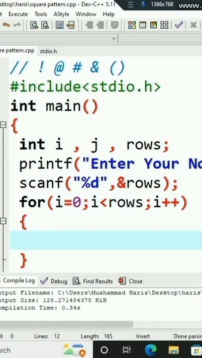 Print Binary number in any shapes you want in C & C++| #programming#c#C++ - YouTube