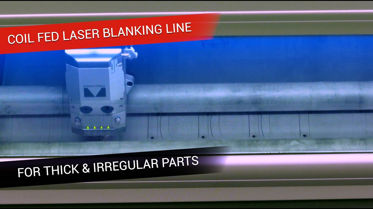 Coil fed Laser Blanking line for thick & irregular parts - YouTube