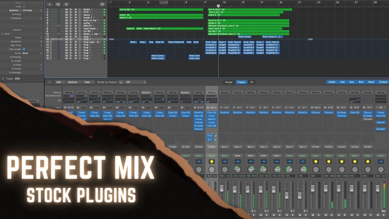 CORRECT YOUR MIXING MASTERING WITH ONLY LOGIC PRO X STOCK PLUGINS ...