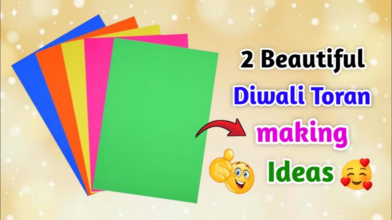 2 Paper Door Toran Making idea | Diwali decoration ideas / Easy home ...