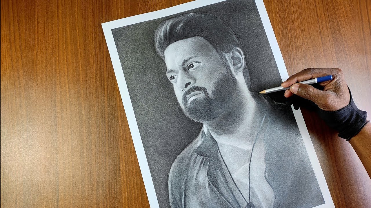 How to draw Prabhas drawing | Salaar Deva drawing Part-2 | Rabble ...