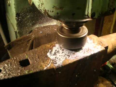 Machining blacksmith anvil surface part2 - milling off weld pieces ...