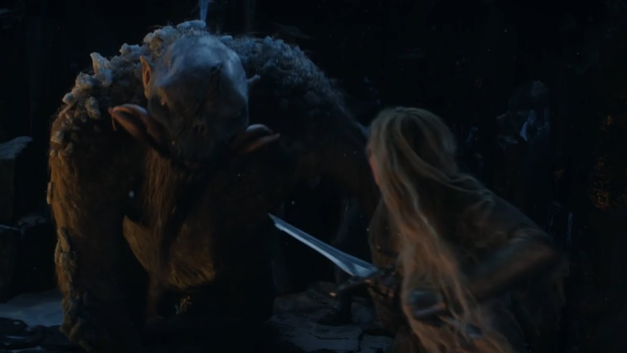 Galadriel Kills a Snow Troll Fight Scene | Lord of The Rings: The Ring ...