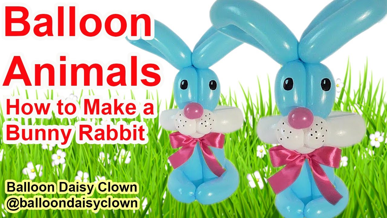 Balloon Animals for Beginners - Bunny Rabbit TUTORIAL - YouTube