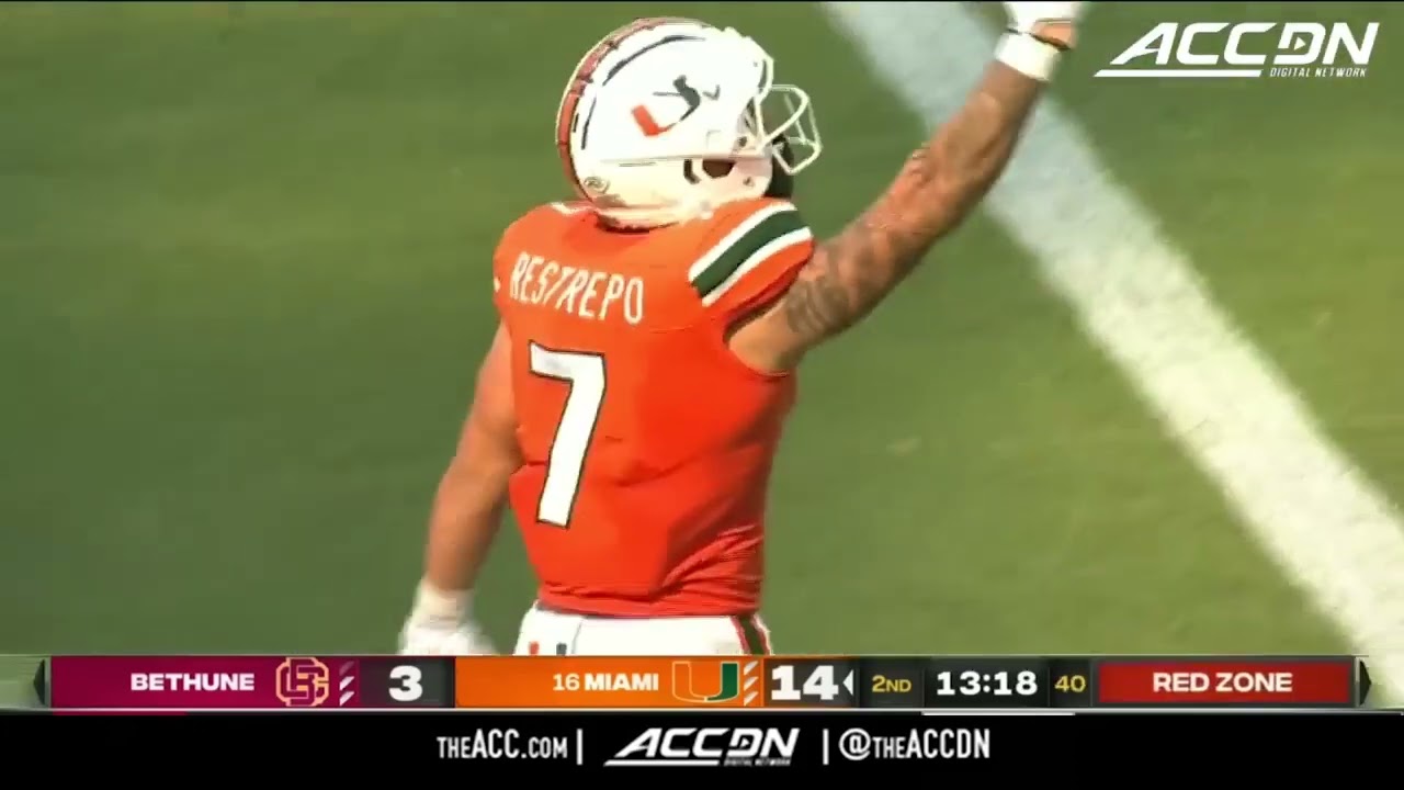 Bethune Cookman Vs Miami Football Highlights 2022 Youtube