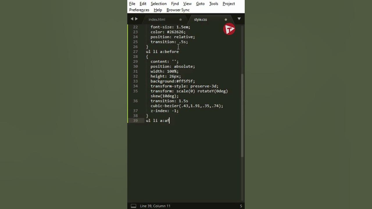 Create Menu Hover Effect Html And Css Sourcecode Youtube