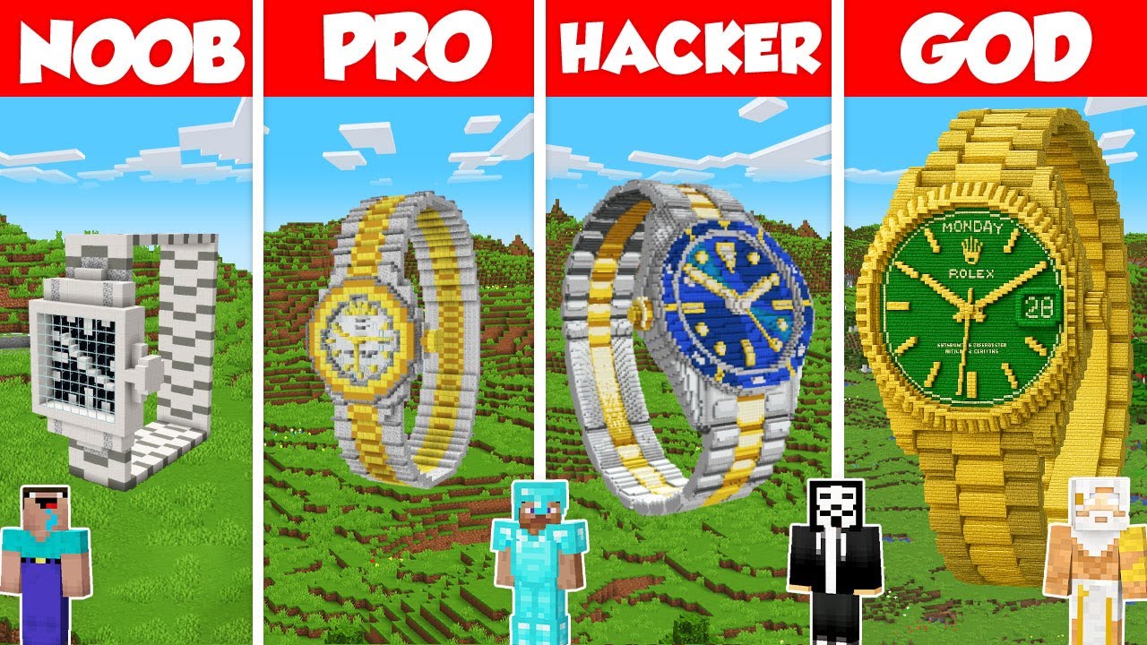 Rolex Watches Build Battle Challenge - Noob vs Pro vs Hacker vs God ...