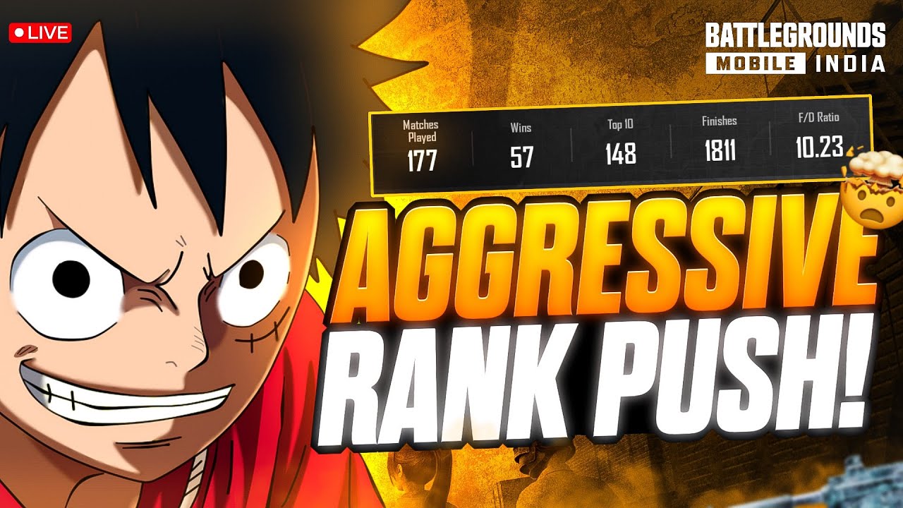 #1 CONQUEROR RANK PUSH! | BGMI LIVE - YouTube