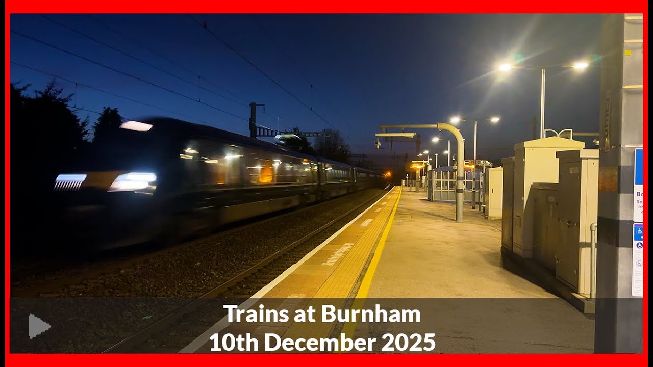 Burnham 101225 Part 1Trains at Burnham in 4K | GWR, , Elizabeth Line ...
