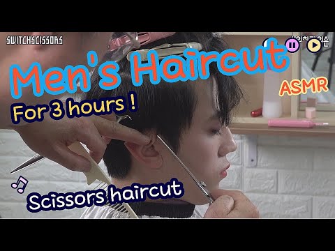 3 hours men's haircut ASMR - YouTube