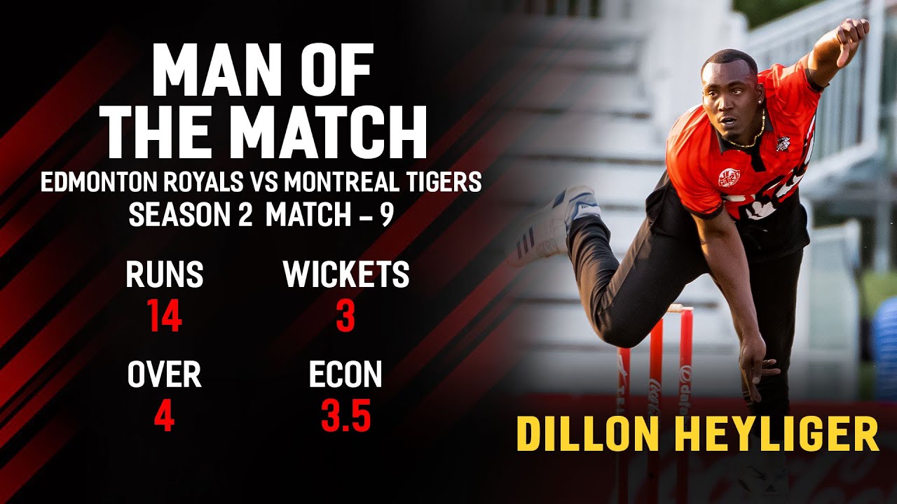 Dillon Heyliger Man of the Match performance vs Edmonton Royals | GT20 ...