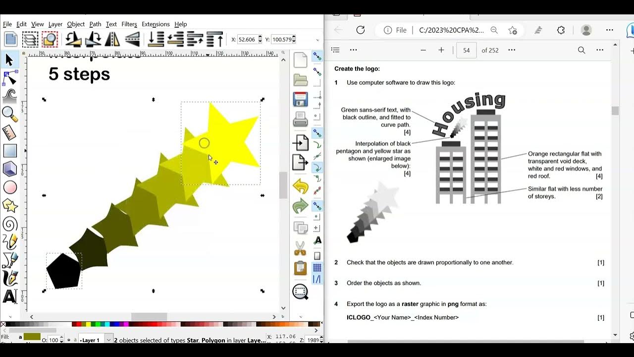 Using Interpolate tool in Inkscape - YouTube