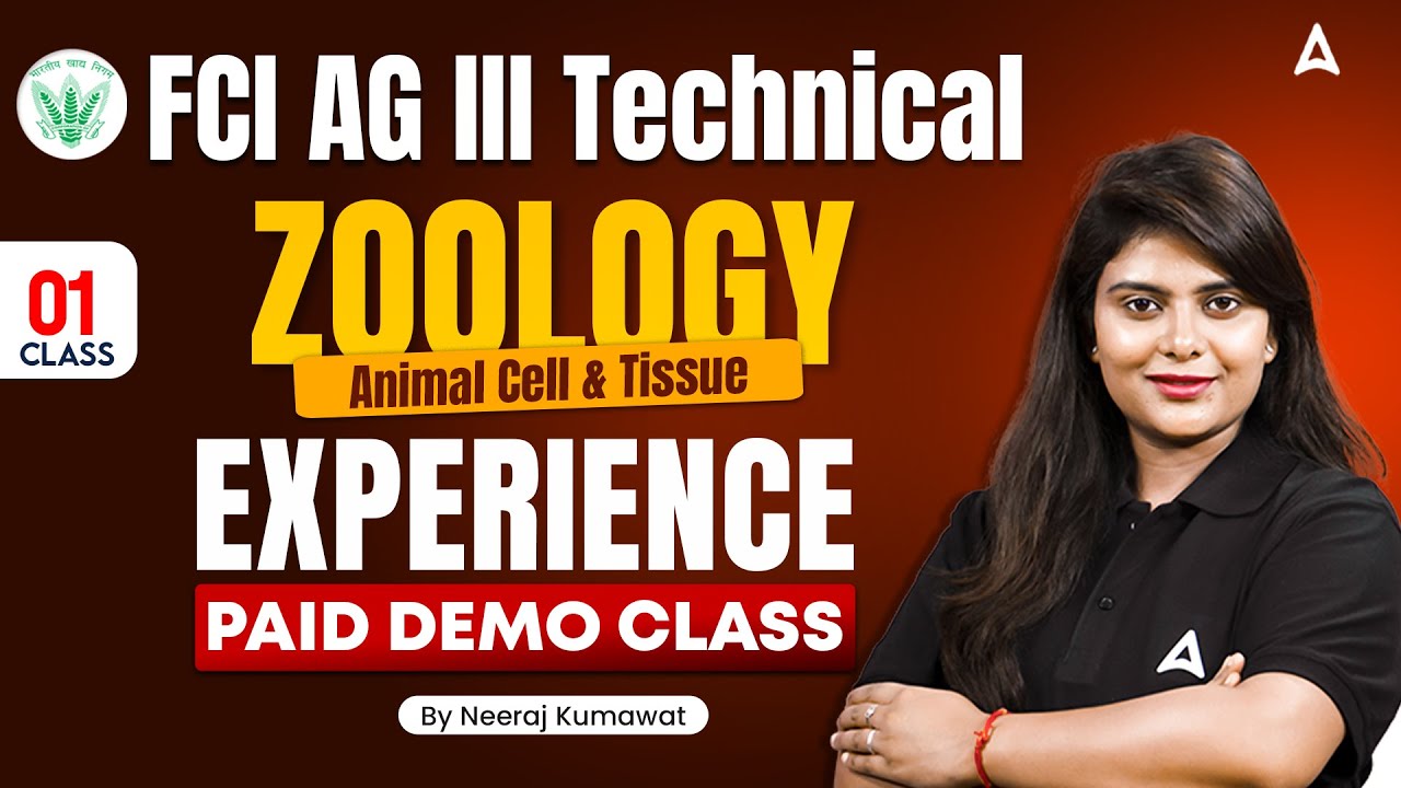 FCI AG III Technical 2025 | Zoology: Animal Cell & Tissues | Paid Demo ...