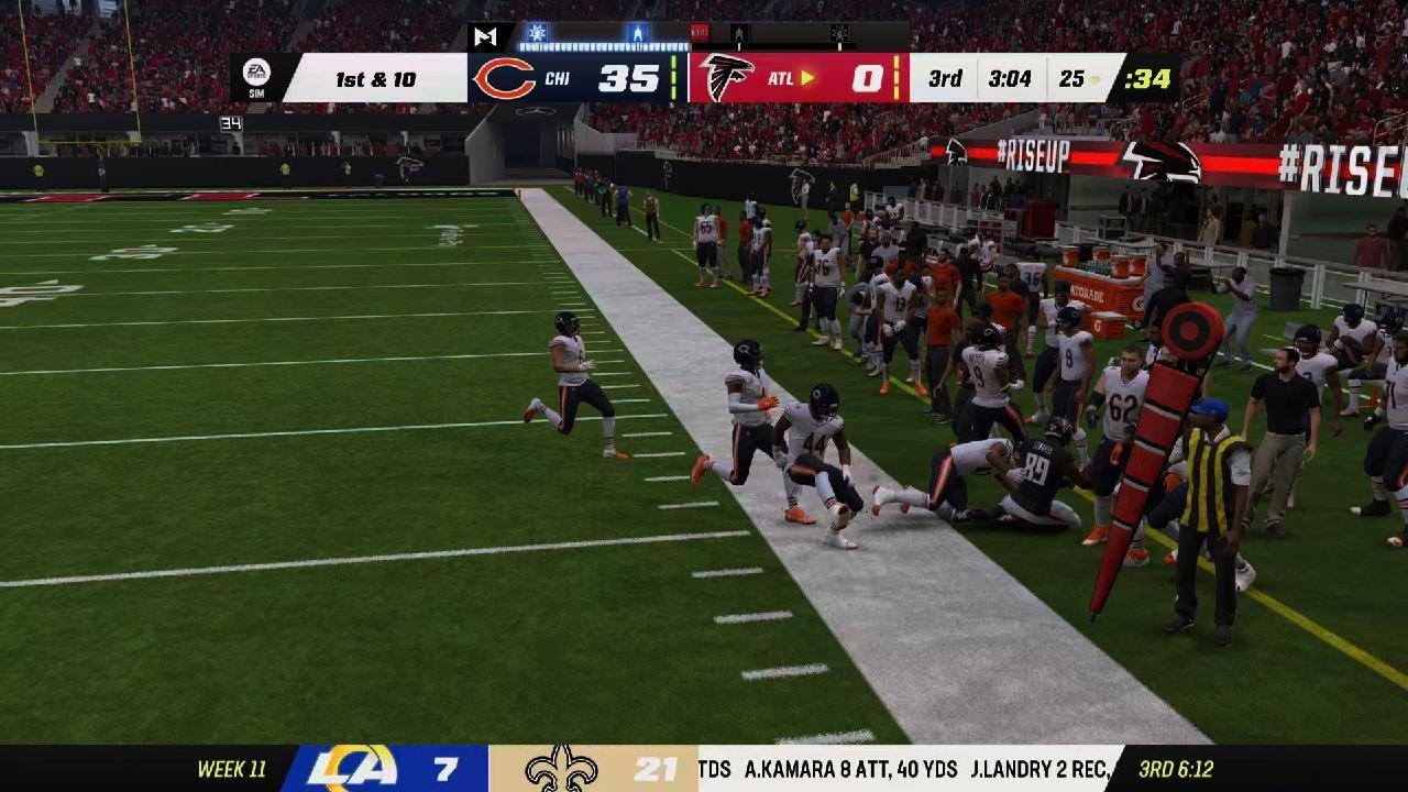 sideline fight Madden NFL 23 bears - YouTube