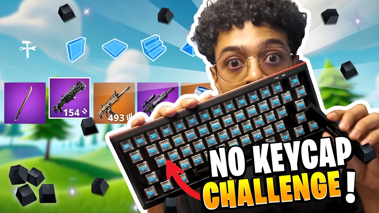 I Took on the IMPOSSIBLE No Keycaps Challenge in Fortnite! - YouTube