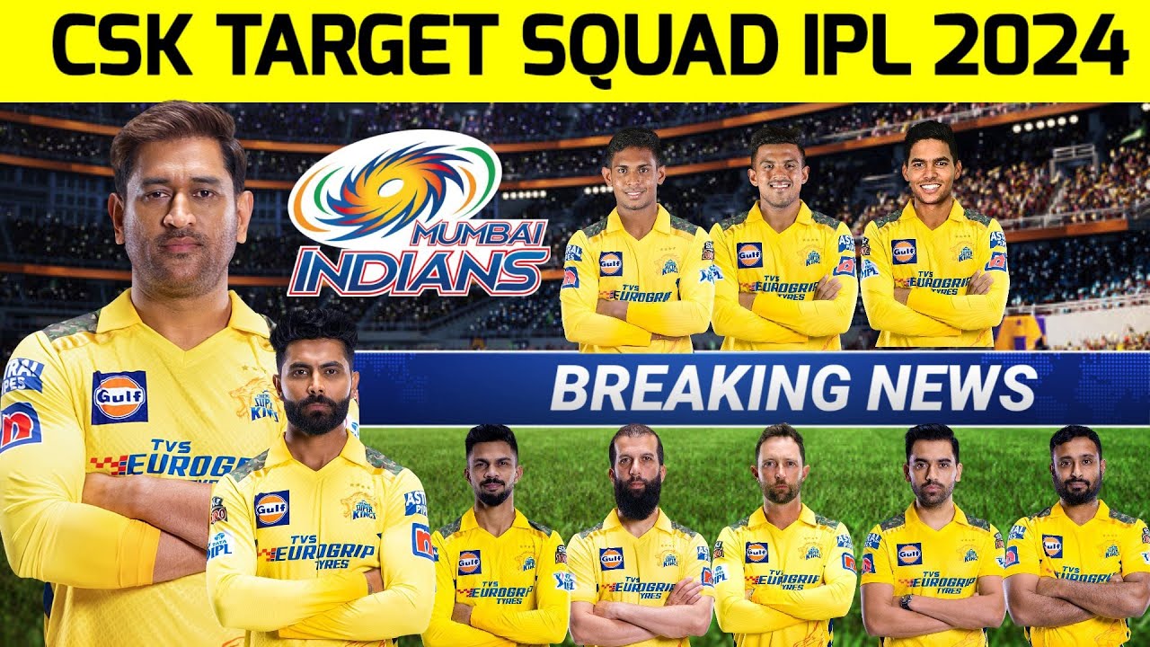 CSK Team Squad IPL 2024 | Chennai Super Kings IPL 2024 Squad | CSK ...