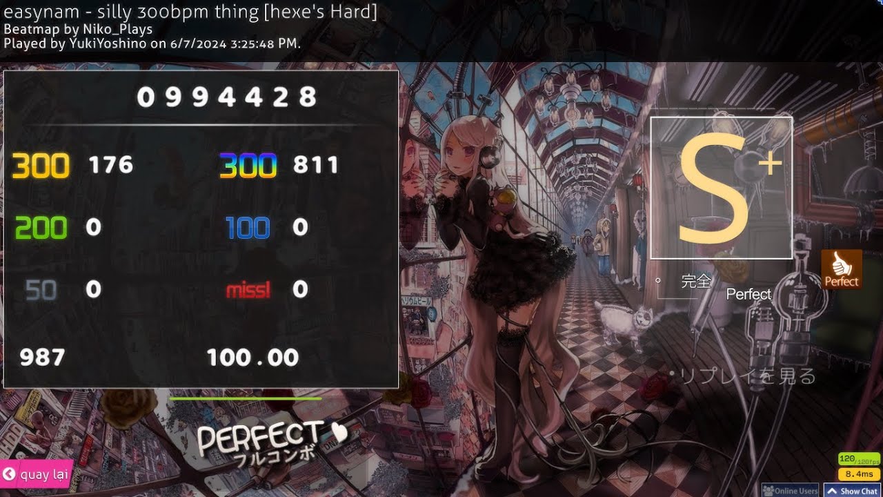 Osu!mania | easynam - silly 300bpm thing [hexe's Hard] PF 100% - YouTube