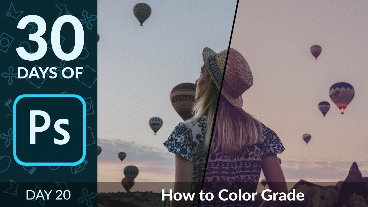 How to Color Grade a Photo in Photoshop | Day 20 - YouTube