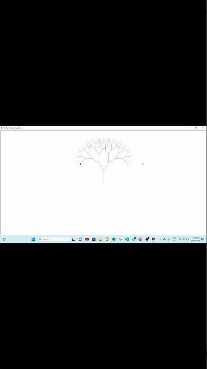 Draw y tree pattern in python | Tree pattern in python turtle| python turtle| #pythonturtle # ...