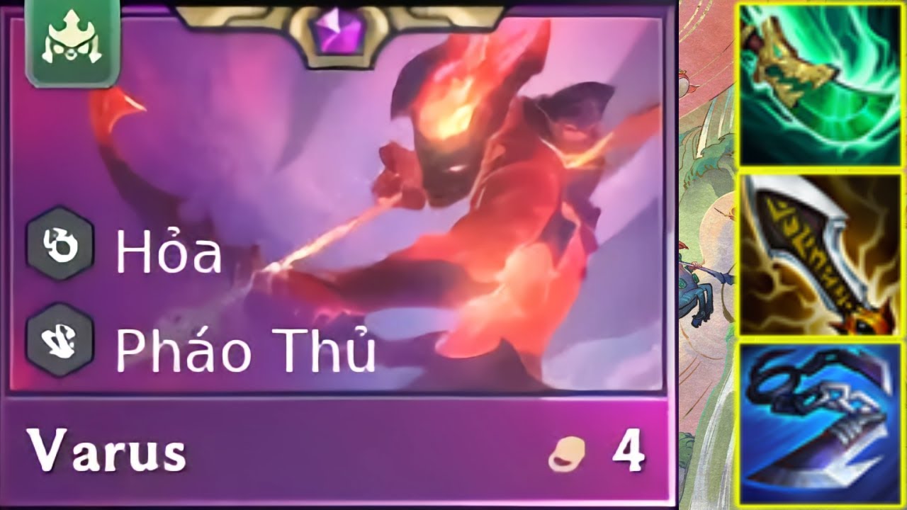 VARUS⭐⭐XẠ THỦ NHƯNG SÁT THƯƠNG CỦA PHÁP SƯ CARRY ĐTCL MÙA 12 | TFT SET ...