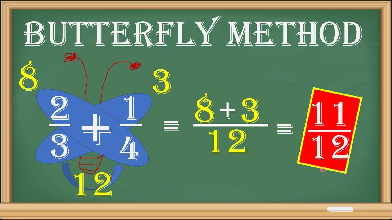 (Butterfly Method) Adding Dissimilar Fractions - YouTube