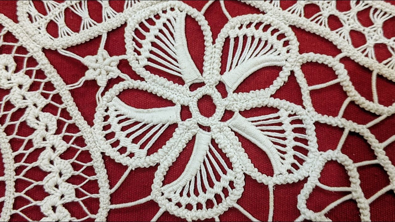 UMPLUTURA 🦚COADA DE PAUN LASETA 111/ ROMANIAN POINT LACE - YouTube