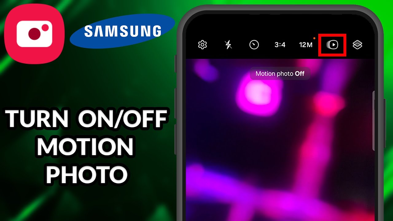 How To Turn On Or Off Motion Photo In Samsung Galaxy - YouTube